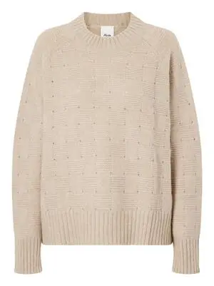 ALLUDE Cashmere And Silk-blend Sweater - Neutrals