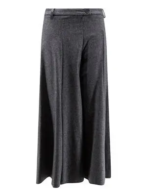 NUDE Wool Blend Flared Hem Pantskirt - Grey