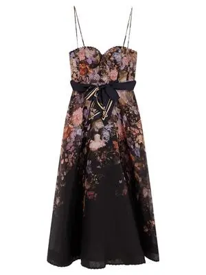 Zimmermann Valiant Corset Picnic Dress - Black