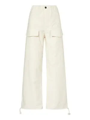 JW Anderson JW Anderson Parachute Cotton Track Trousers Ivory