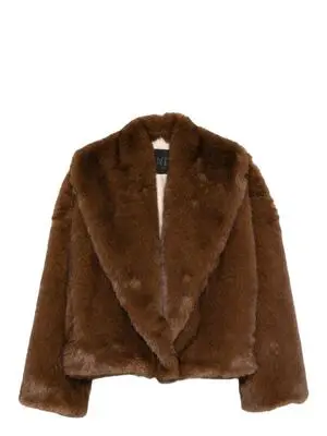 BB COUTURE Farrah Faux Fur Jacket - Brown