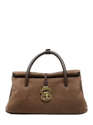 ZANELLATO Dotta Jones Small Leather Handbag Brown