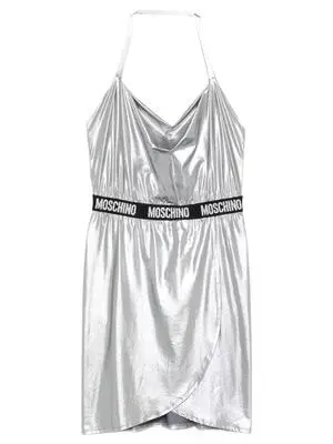 Moschino Waistband Wrap Dress - Silver