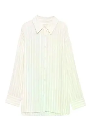 BAMBAH Pinstripe Linen Shirt - Grey