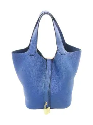 Hermès Clemence Picotin Lock 18 Handbag - Blue