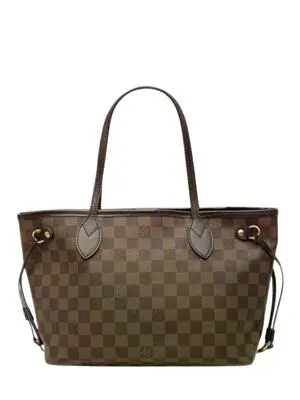 LOUIS VUITTON Damier Ebene Neverfull Pm Tote Bag - Brown