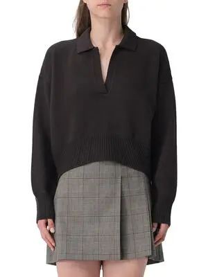 DONDUP Collared Knit Top - Brown