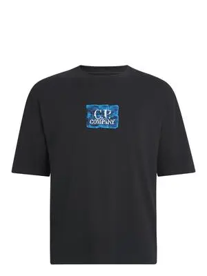 C.P. COMPANY Cotton Logo T-shirt - Black