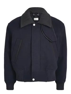 CRAIG GREEN Heavyweight Wool Flight Jacket - Navy