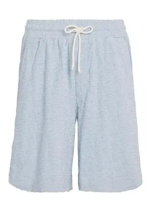 Drole De Monsieur Terry Monogram Shorts - Blue
