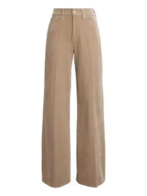 7 For All Mankind Corduroy Wide-leg Trousers - Beige
