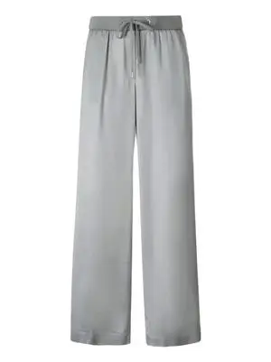 Peserico Drawstring Waist Wide-leg Trousers - Grey