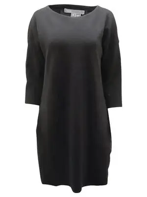 Vince Pleated Yoke Sweater Dress - Black