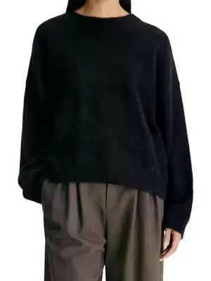 Loulou De Saison Tristan Ribbed-trim Sweater - Black