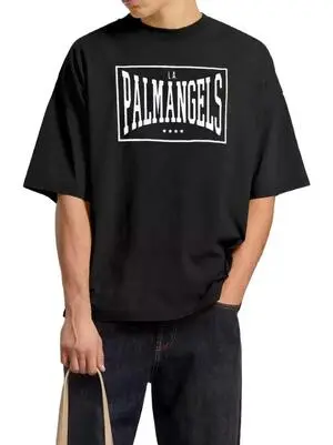 Palm Angels Retro Box Logo Loose T-shirt - Black