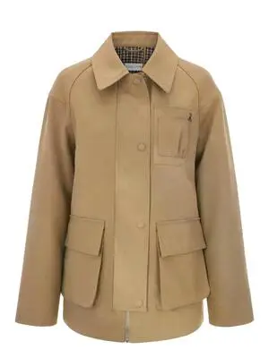 Patrizia Pepe Zip-up Multi-pocket Jacket - Neutrals