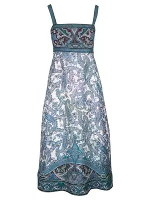 Veronica Beard Paisley-print Sleeveless Midi Dress - Neutrals