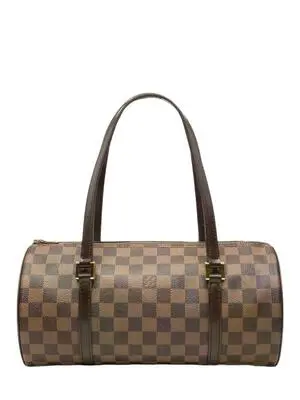 LOUIS VUITTON Damier Ebene Papillon 30 Handbag - Brown