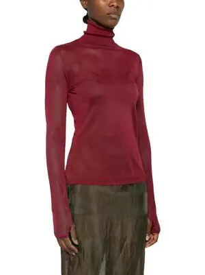 Zimmermann Fine-knit High-neck Sweater - Red