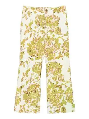La DoubleJ Hendrix Floral-print Trousers - Neutrals