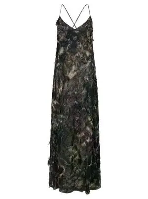 Roberto Cavalli Maxi Lace Dress - Black