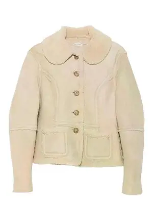 DOLCE & GABBANA Dolce & Gabbana Shearling-Trimmed Leather Jacket