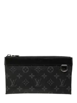 LOUIS VUITTON Monogram Eclipse Pochette Discovery Pm Clutch Bag - Black