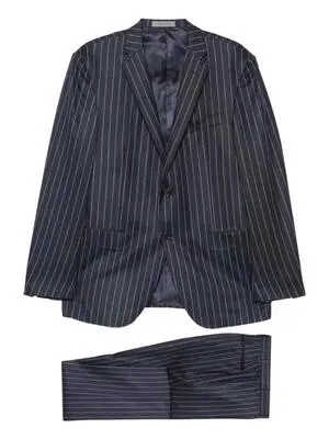 Corneliani Pinstripe-pattern Single-breasted Suit - Blue