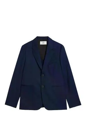 AMI Paris Single-breasted Blazer - Blue