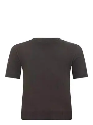 Max Mara Short-sleeved Knitted T-shirt - Grey
