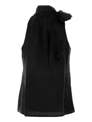 THE ROSE IBIZA Lazo Bow Detail Top - Black
