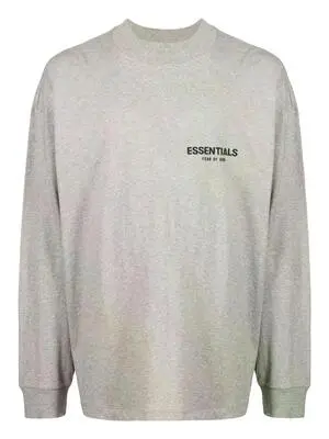 Fear Of God Logo-print Long-sleeve T-shirt - Grey