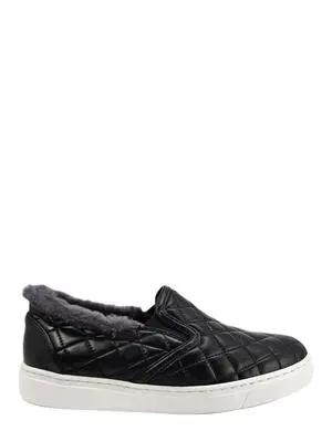 MADISON MAISON Quilted Shearling Sneakers - Black