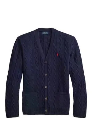 Polo Ralph Lauren Cable-knit V-neck Cardigan - Blue