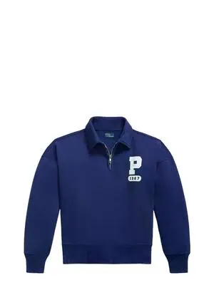 Polo Ralph Lauren Slub-fleece Quarter-zip Sweatshirt - Blue