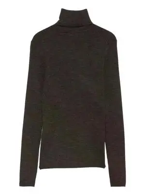 P.a.r.o.s.h Roll-neck Wool Knit - Brown
