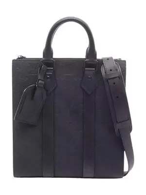 LOUIS VUITTON Monogram Taurillon Sac Plat Cross Satchel - Black