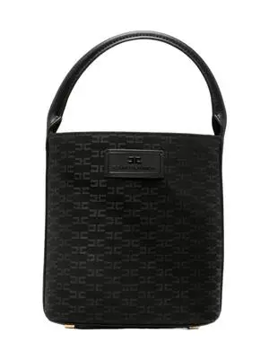 Elisabetta Franchi Monogram Bucket Bag - Black