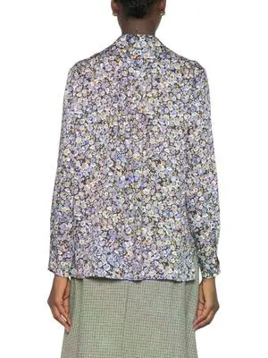 NIU Floral Print Long Sleeve Shirt - Blue