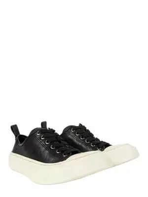 ANN DEMEULEMEESTER Grained Calf Leather Sneakers - Black