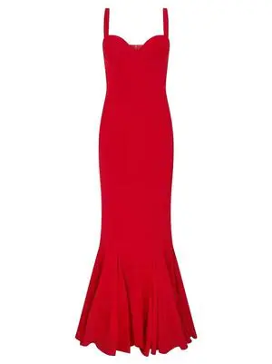 VIOLANTE NESSI Petrarca Sculpted Mermaid-hem Maxi Dress - Red