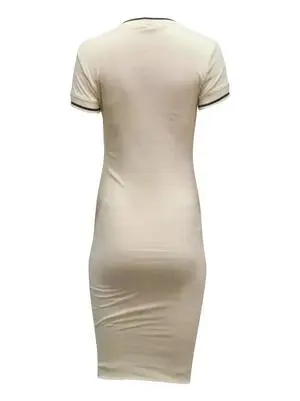 JAMES PERSE Shirred Rib Knit Dress - Neutrals