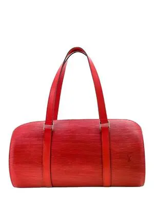 LOUIS VUITTON Louis Vuitton Epi Leather Soufflot Handbag Red