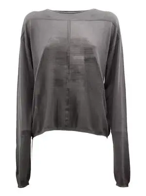 Rick Owens Seam-detail Crew Neck Sweater - Grey