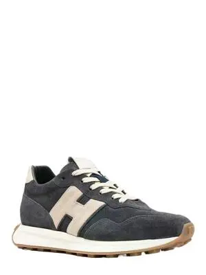 Hogan Panelled Logo Patch Sneakers - Grey