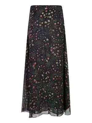 Isabel Marant Étoile Floral-print Silk Skirt - Black