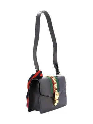 Gucci Sylvie Leather Small Shoulder Bag - Red