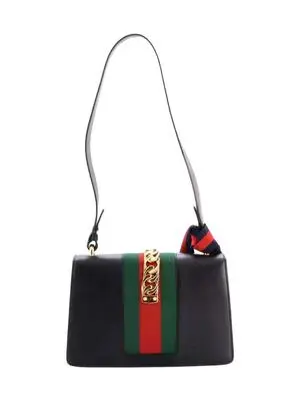 Gucci Sylvie Leather Small Shoulder Bag - Red
