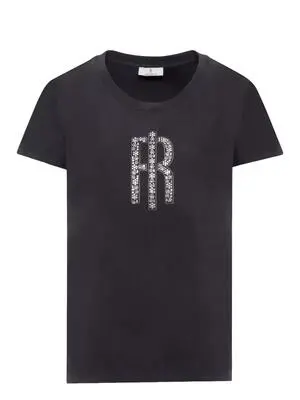 FRACOMINA Embellished Logo T-shirt - Black