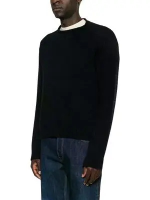 THE ROW Markhim Ribbed-knit Crew-neck Sweater - Blue
